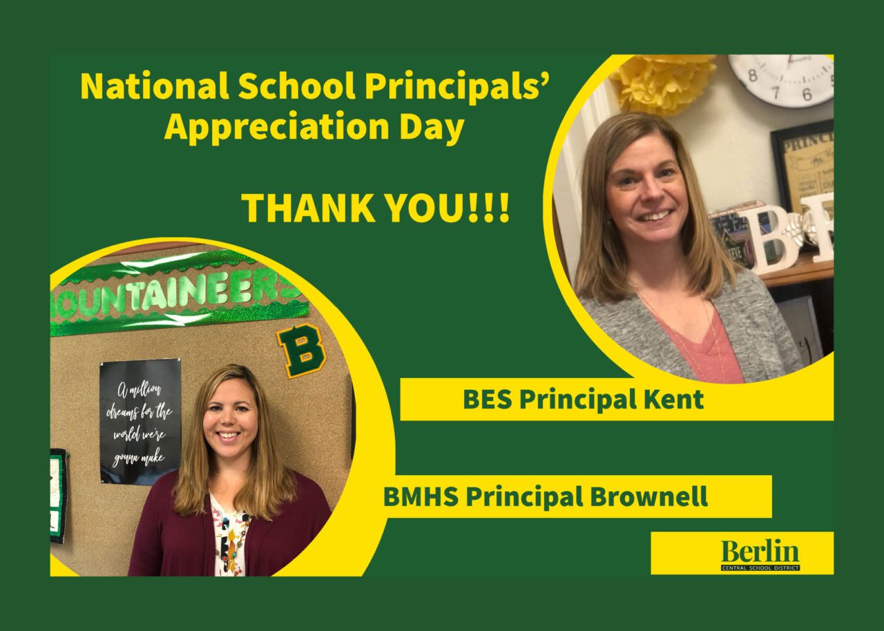 Today is National School Principals' Appreciation Day! | Berlin Central ...